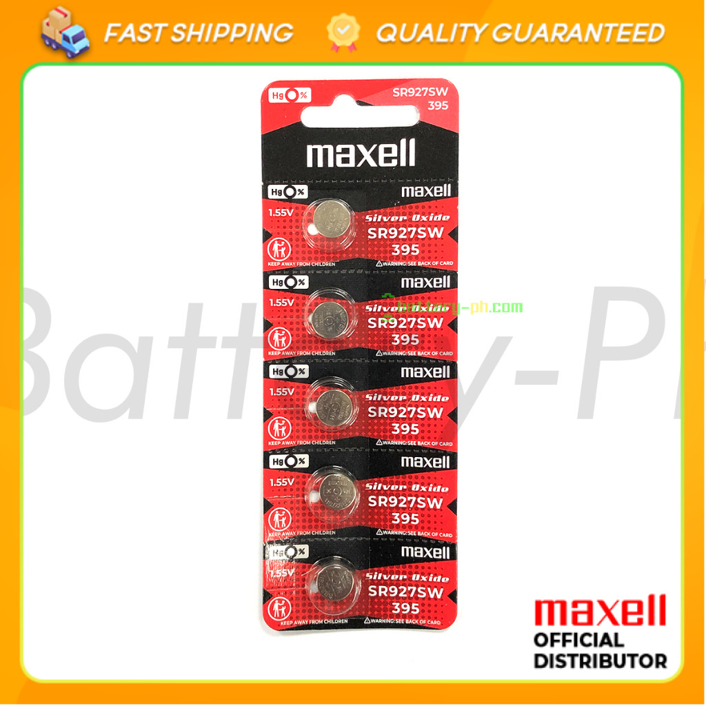 ORIGINAL Maxell SR927SW / 395 Battery Pack of 5pcs / Pad (battery_ph ...