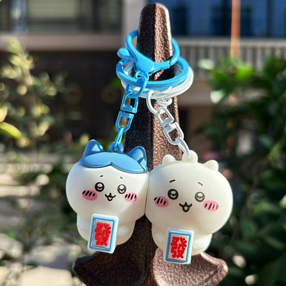 Miniso Bag Accessories Anime Chiikawa Couple Keychains Cute Lovers ...