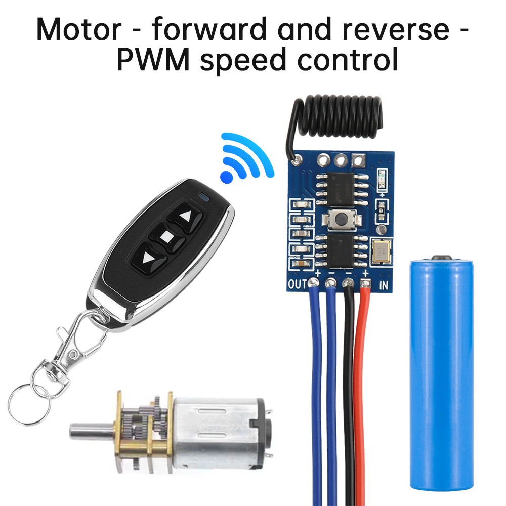 Wireless Remote Control Forward and Reverse Micro Module 3V5V12V DC ...