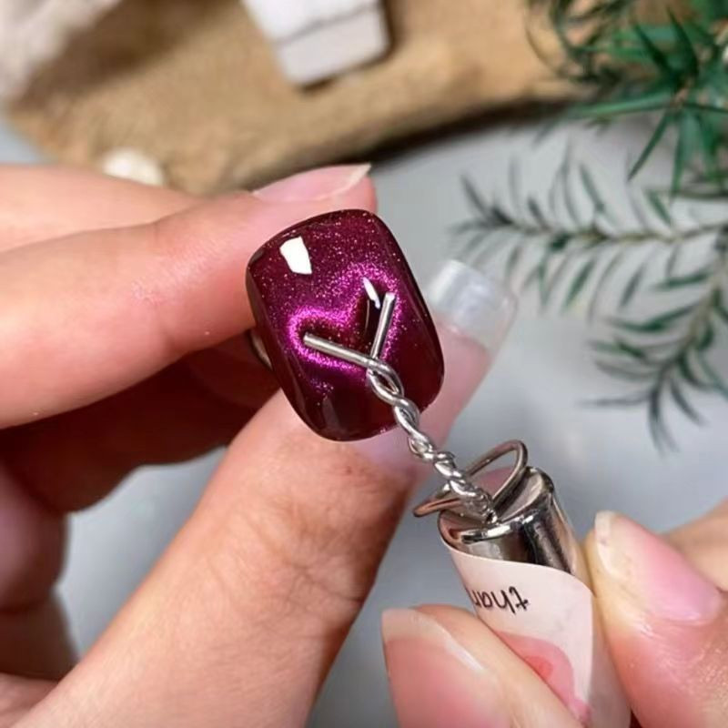 6Pcs Cat Eyes Nail Magnet Set with Flexible Iron Wire For Creating ...