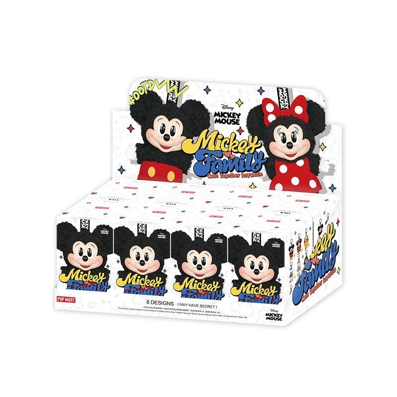 POPMART Mickey Family Cute Together Pendant Series Handmade Blind Box ...