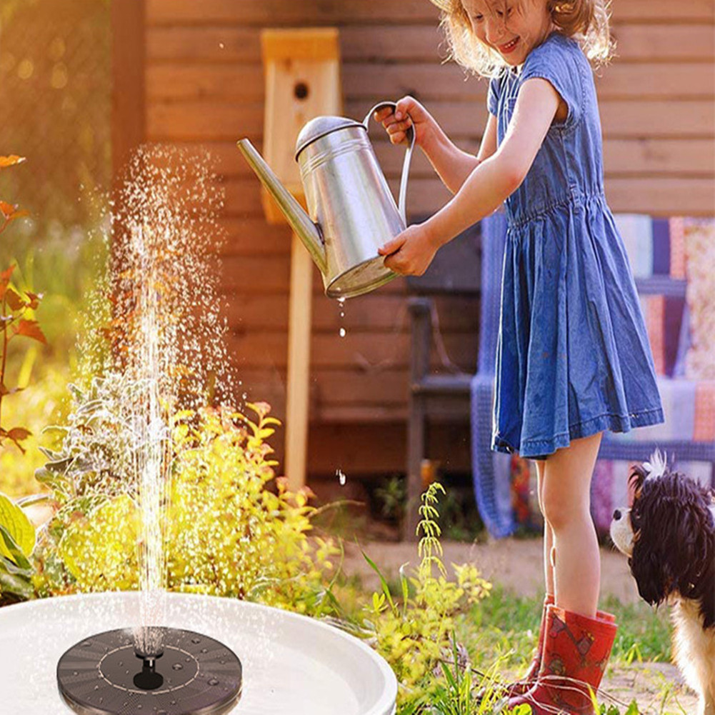 Outdoor Floating Solar Powered Waterfall Fountain Garden Water Pump ...