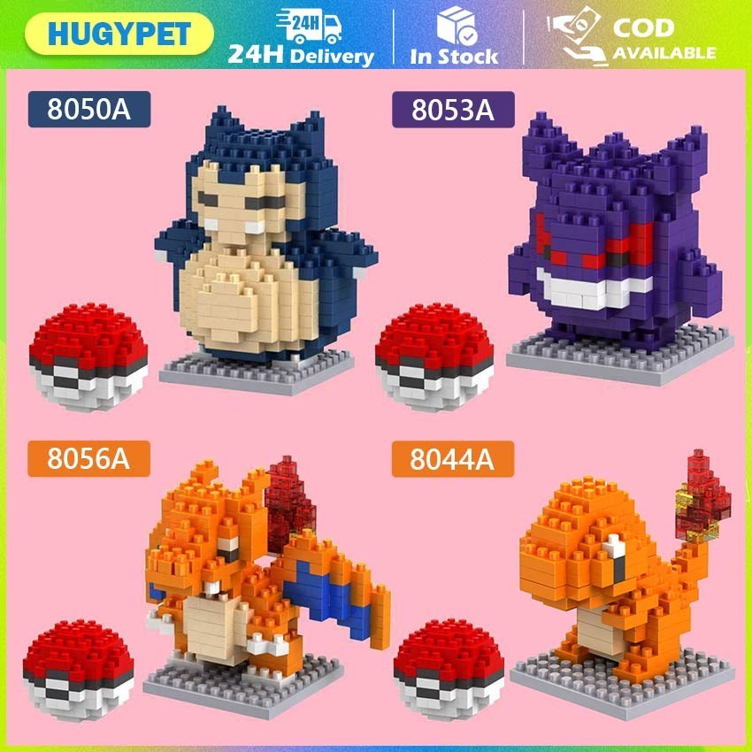 Pokemon Building Blocks Cartoon Small Building Block Assembled Anime ...