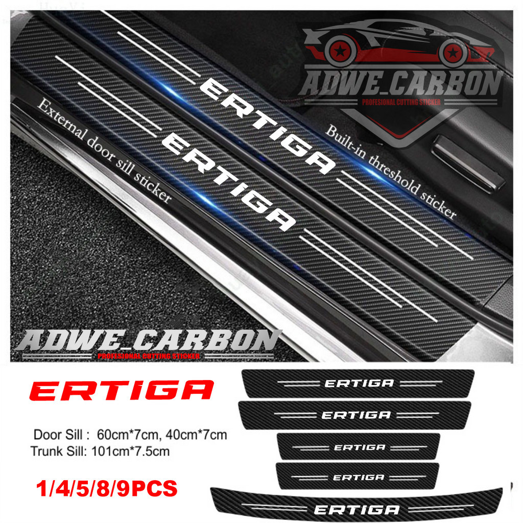 3d carbon sill plate sticker for ertiga car 3d carbon sticker for ...
