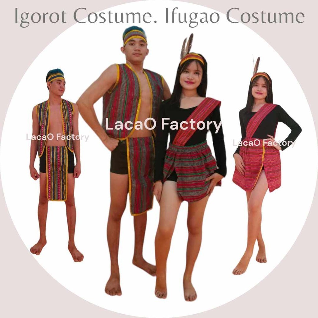 Dp AUSLOFACTORY 5 KATUTUBO COSTUME IGOROT/IFUGAO COSTUMES FOR KIDS AND ADULT | Shopee Philippines