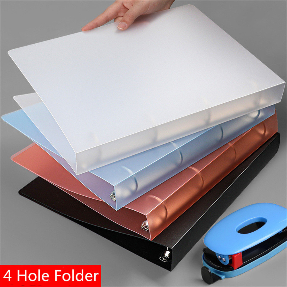 A4 Loose-Leaf Folder 4-Hole D-Type Punch Clip Binder Document Binders ...
