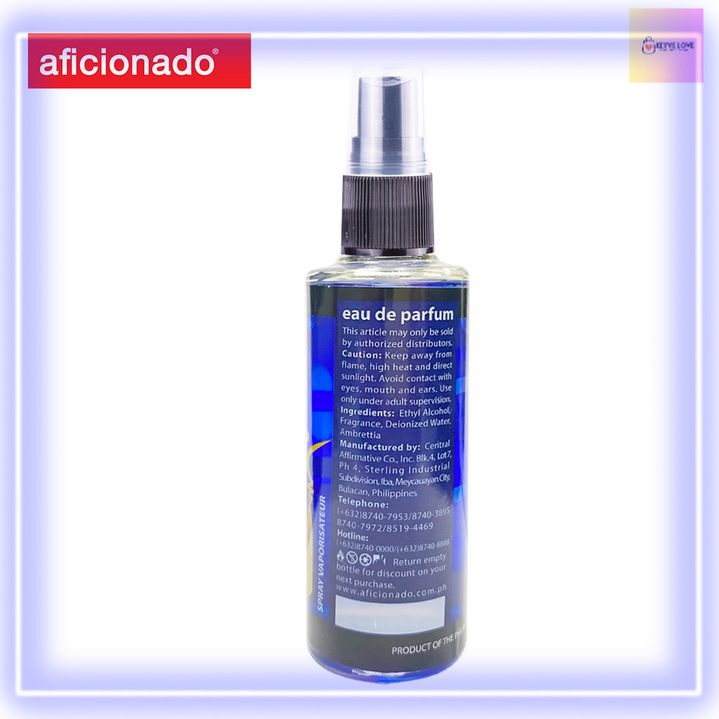 Aficionado F2 100ml Eau De Parfum for Men by keyve love | Shopee ...