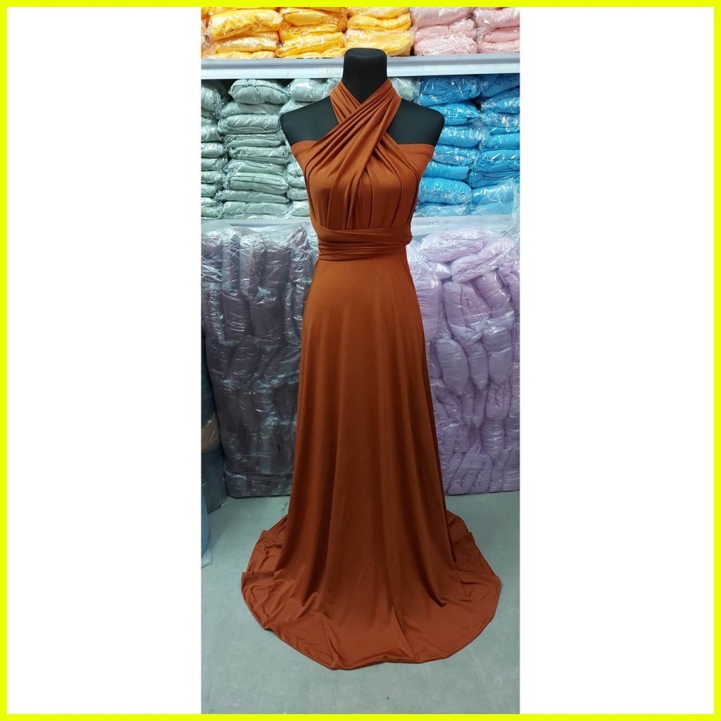 【Latest Style】 Infinity Dress RUSTY ORANGE for adult, kids, teens, Plus ...