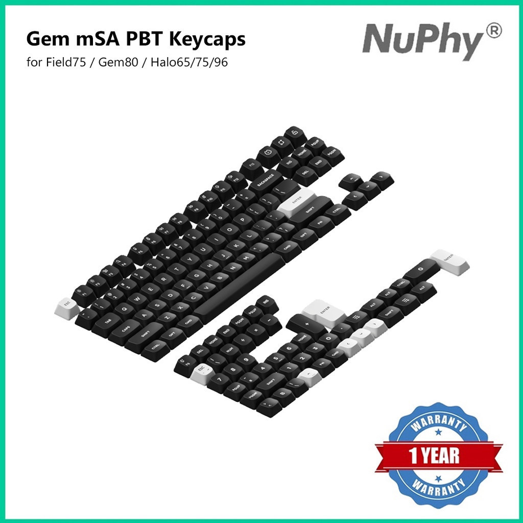 NuPhy Gem mSA Double-shot PBT Keycaps for Field75 / Gem80 / Halo65 / 75 ...