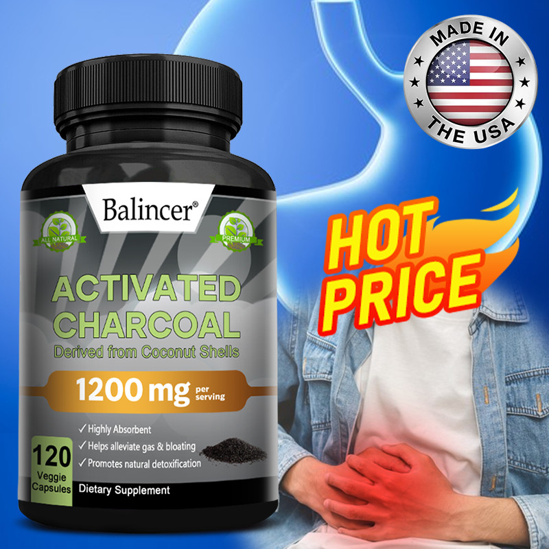 Balincer Activated Charcoal (1200mg Organic Coconut Shell Extract) to ...