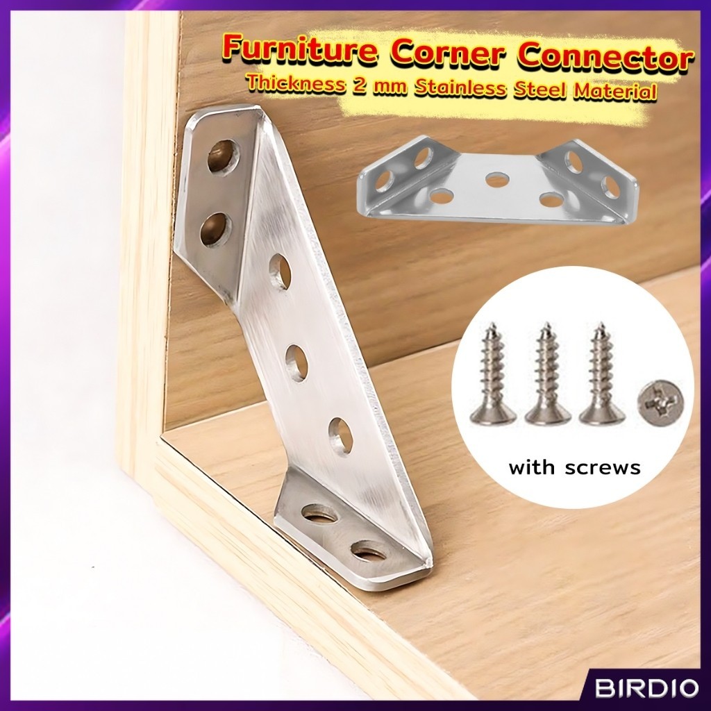 Stainless steel corner braces Secure furniture fasteners for tables and ...