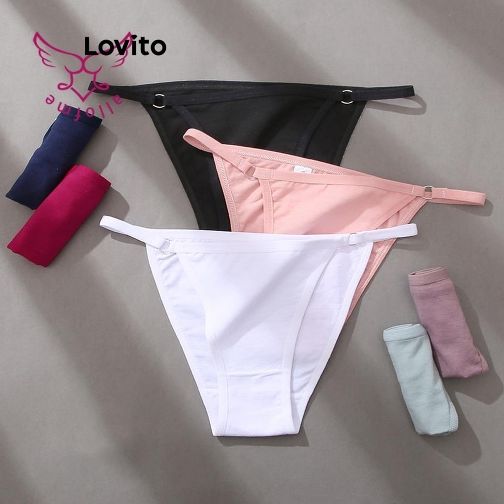 Lovito Women Sexy Plain Basic Panties LNE48397 | Shopee Philippines