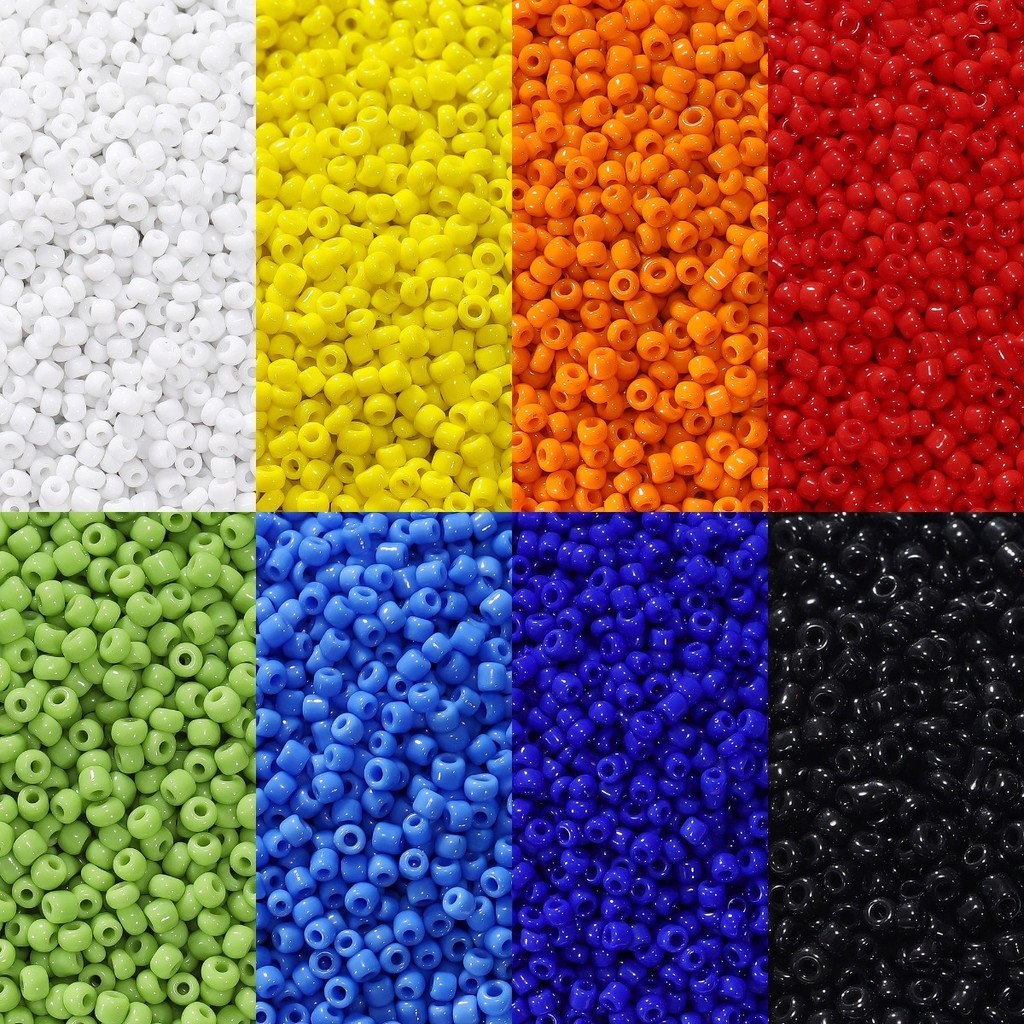 St. kunkka 2mm 500Pcs Glass Rice Beads Seed Beads Sand Beads Czech ...