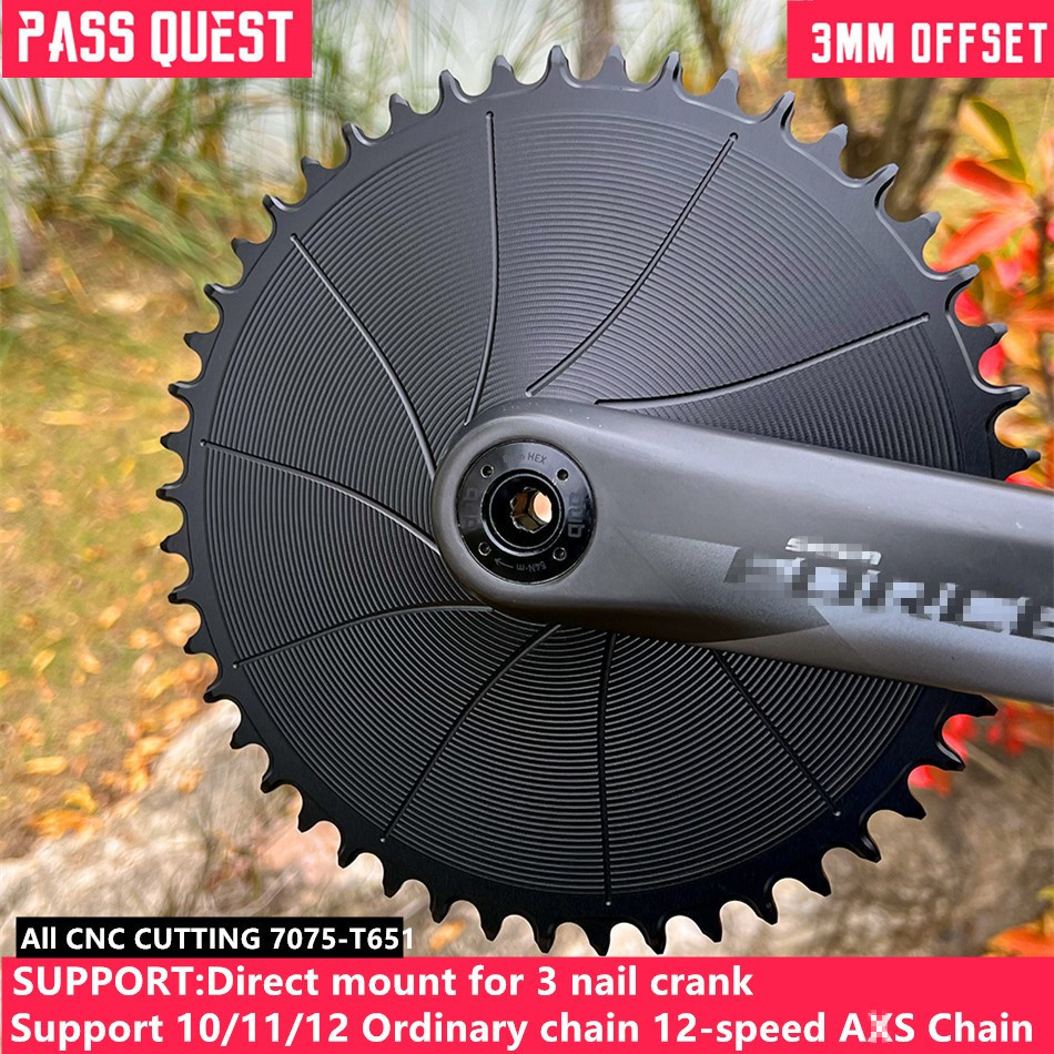 PASS QUEST Chainring Sram 8 bolt 3mm Offest Chain ring Narrow Wide for ...