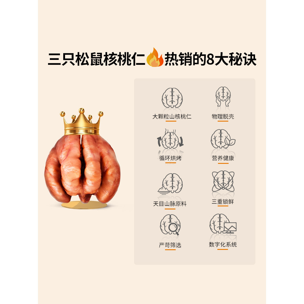 ZEJUN [Three Squirrels _ Pecan Kernels 500g] New Snack Nuts Specialty ...