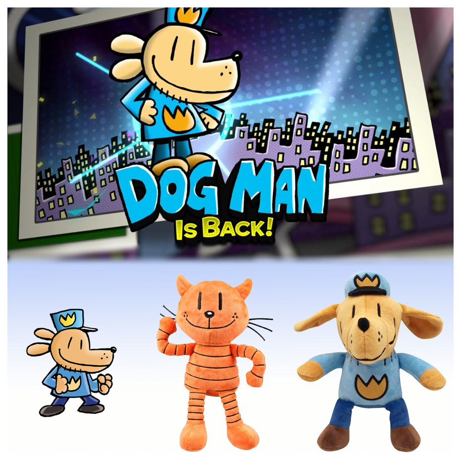 Dog Man Plush Doll Cartoon Animated Characters Stuffed Dog Man Doll ...