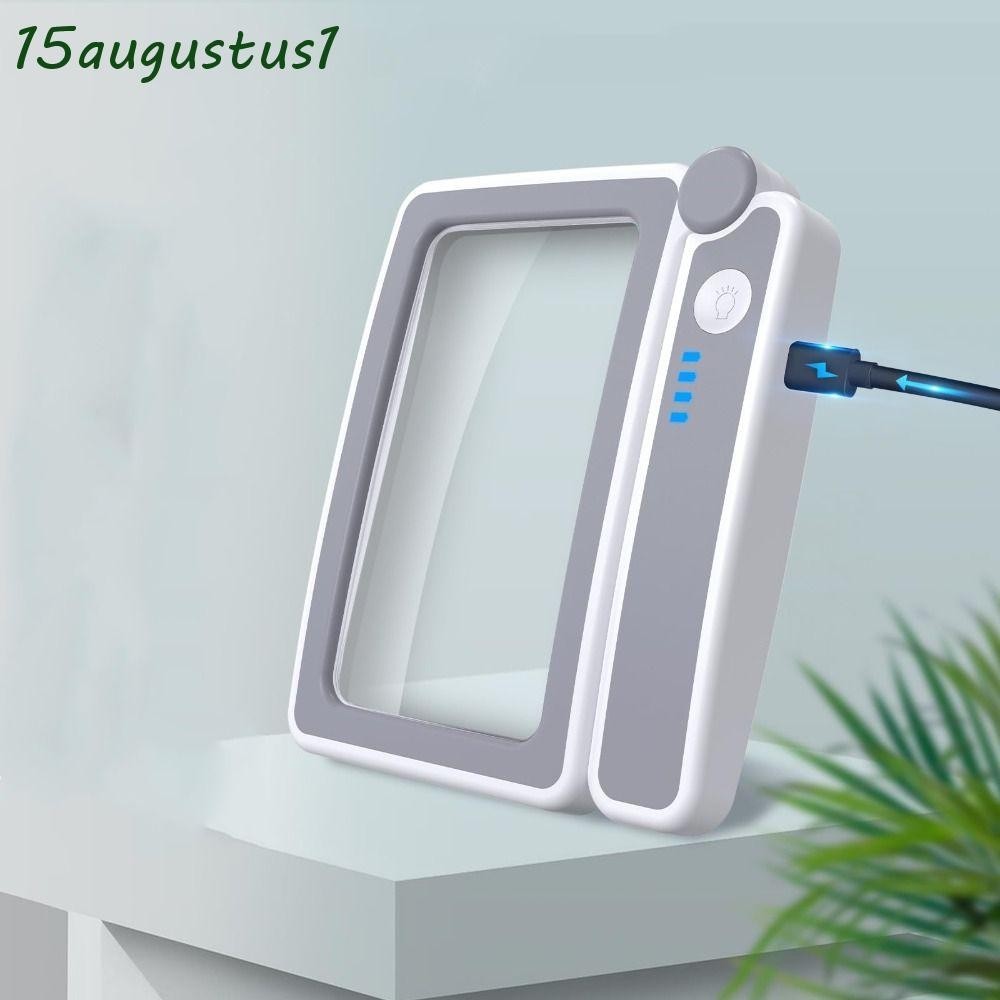 AUGUSTUS Magnifying Glass with Light, Rechargeable 4X Magnification ...