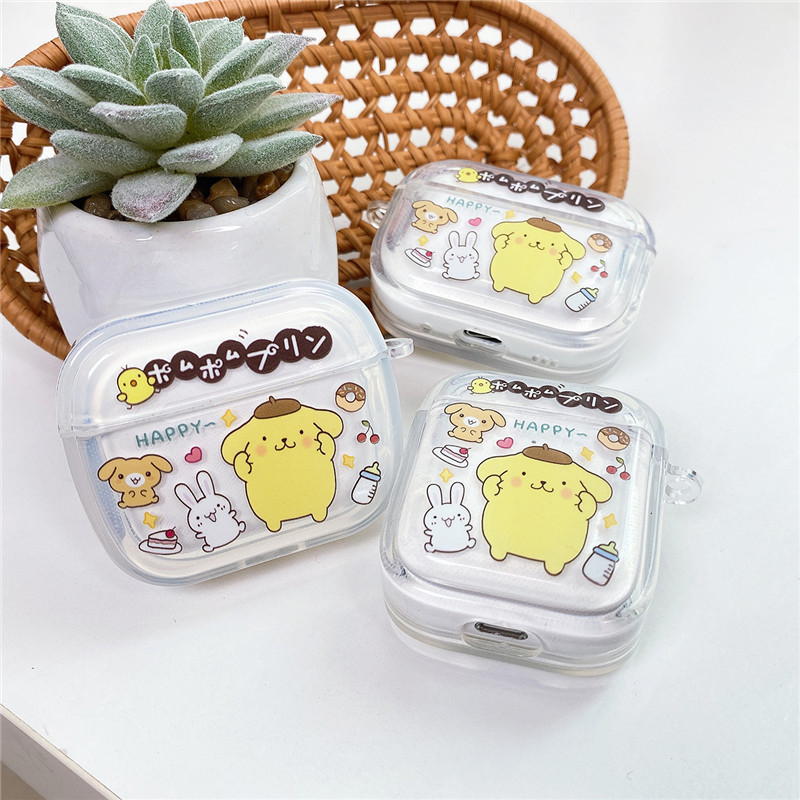 Cute Cartoon Pom Pom Purin Sanrio Earphone Case for AirPods 1 2 3 Pro ...