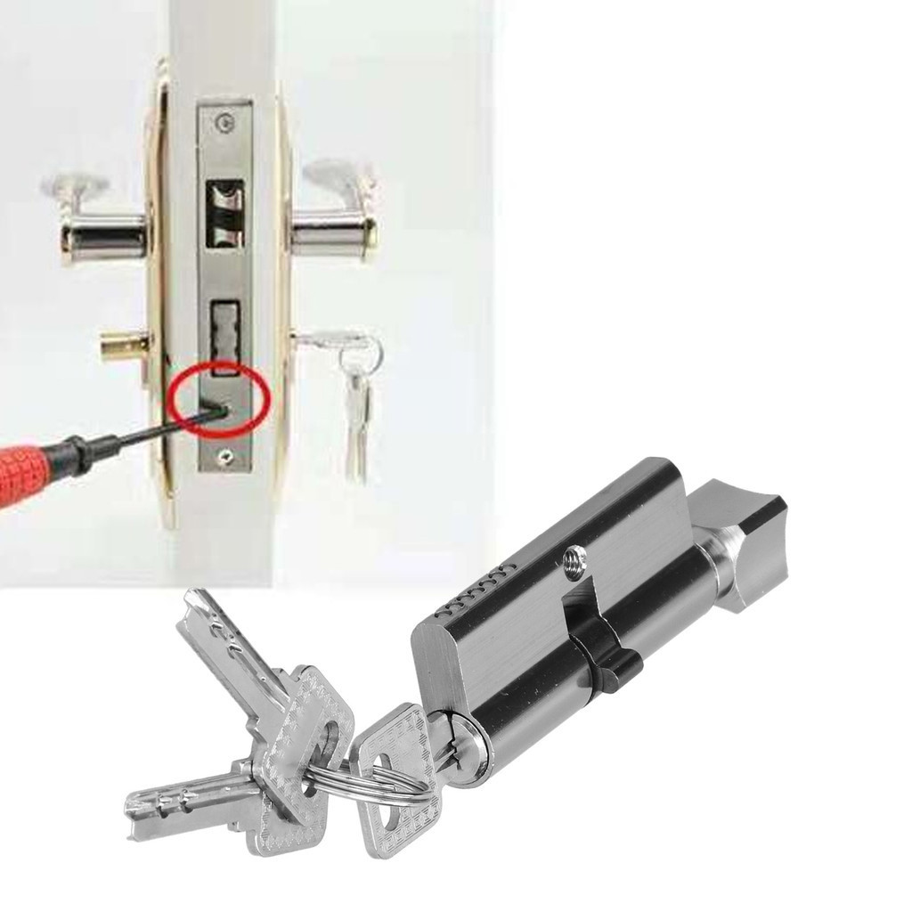TIM-Indoor Key Cylinder AluminumIron Alloy Door Lock Core For Thickness ...