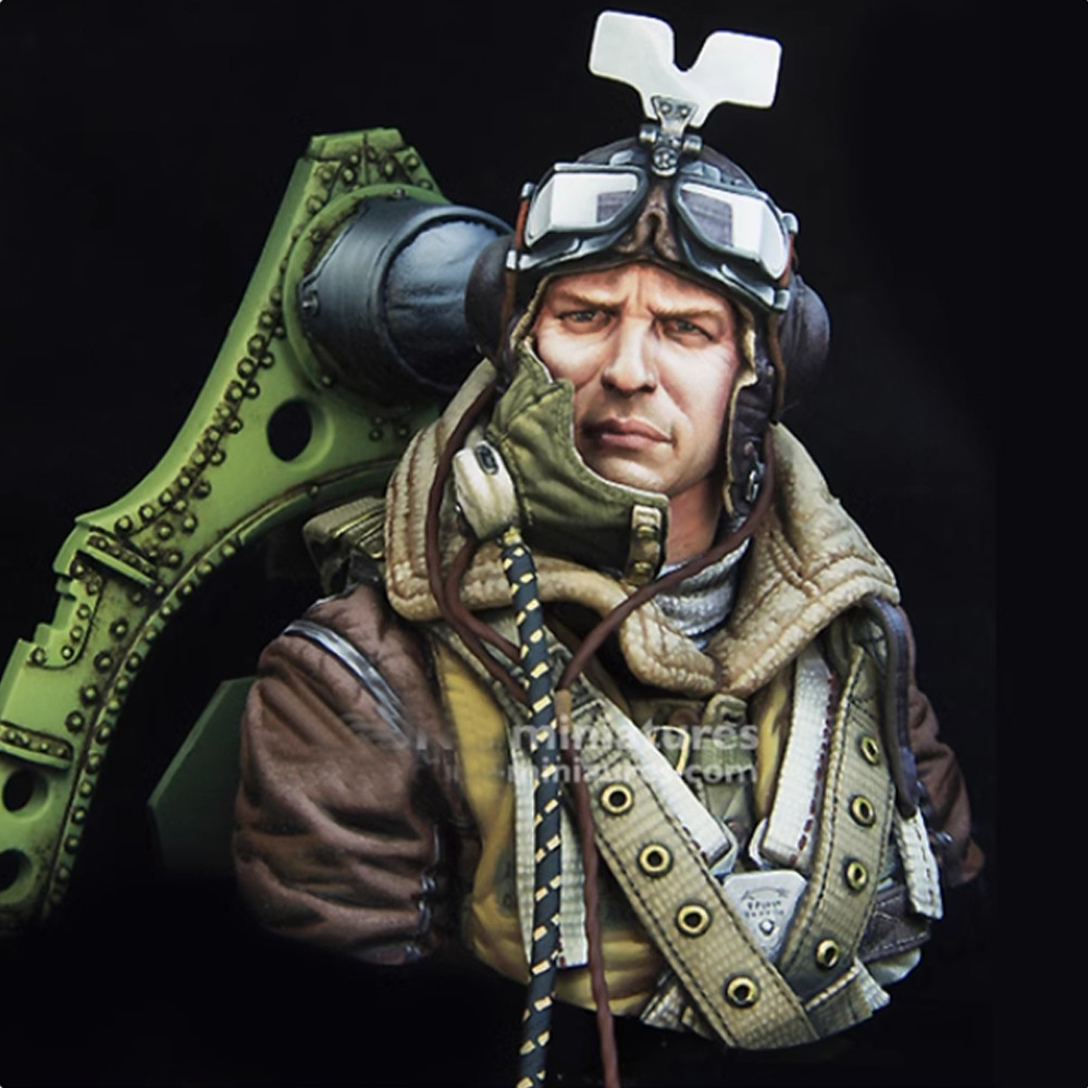 1/10 RAF Spitfire Mk.l Pilot WWll, Resin Model figure Bust, GK ...