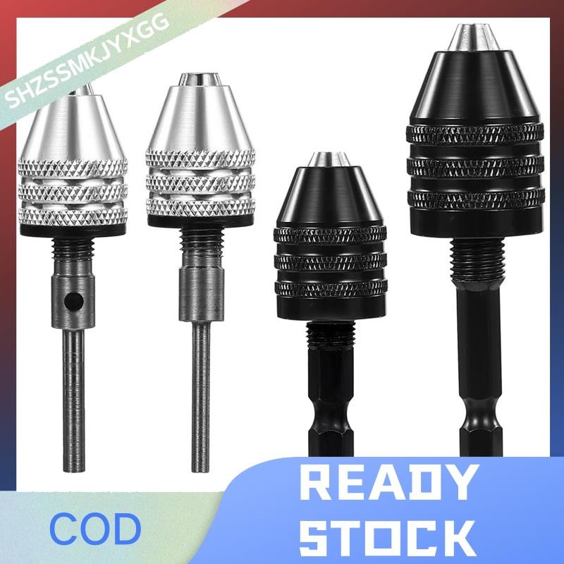 4Pack Round to Hex Adapter 1/4 1/8 1/16Inch Drill Chuck Adapter Keyless ...
