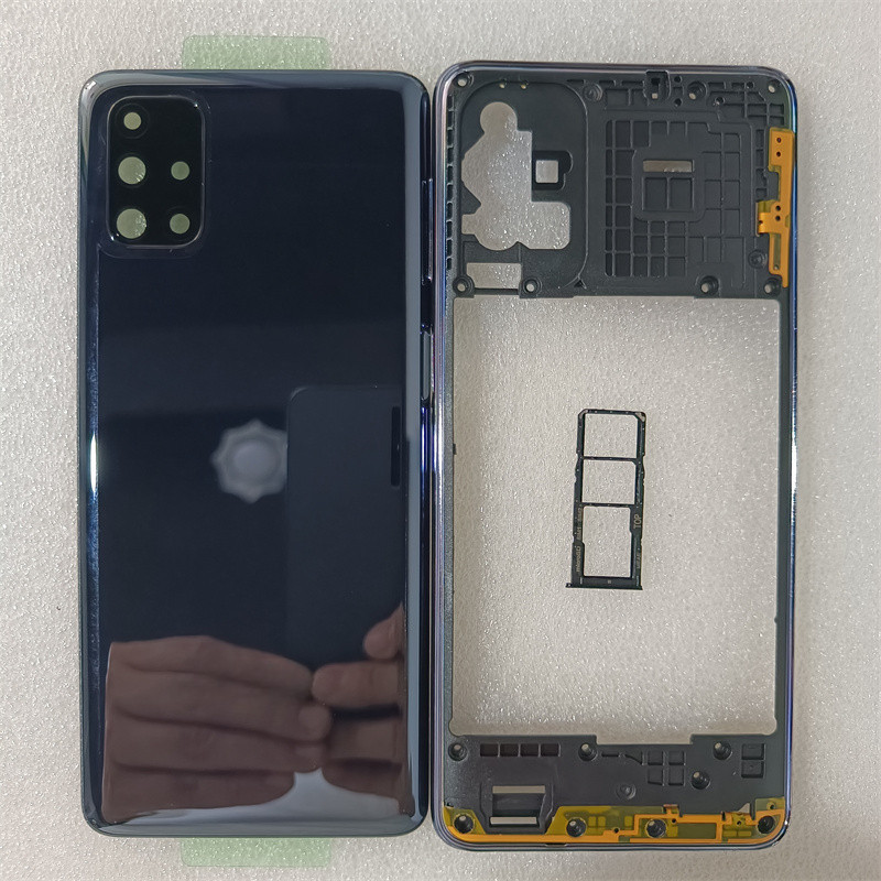 For Samsung Galaxy M51 M515F Full Housing Case Middle Frame+Battery ...