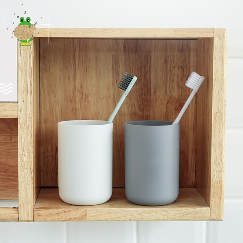 Round Plastic Toothbrush Cup Mouth Cup Couple Brushing Cup Household ...
