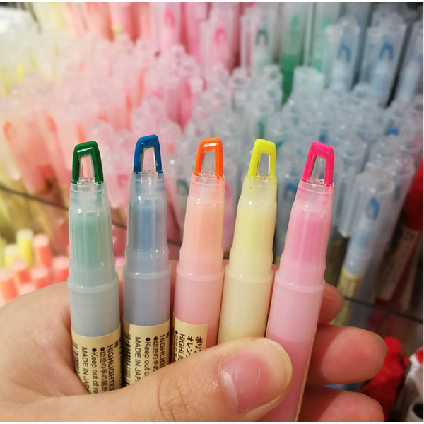 highlighters highlighter pen highlighter pen set Japan MUJI MUJI ...