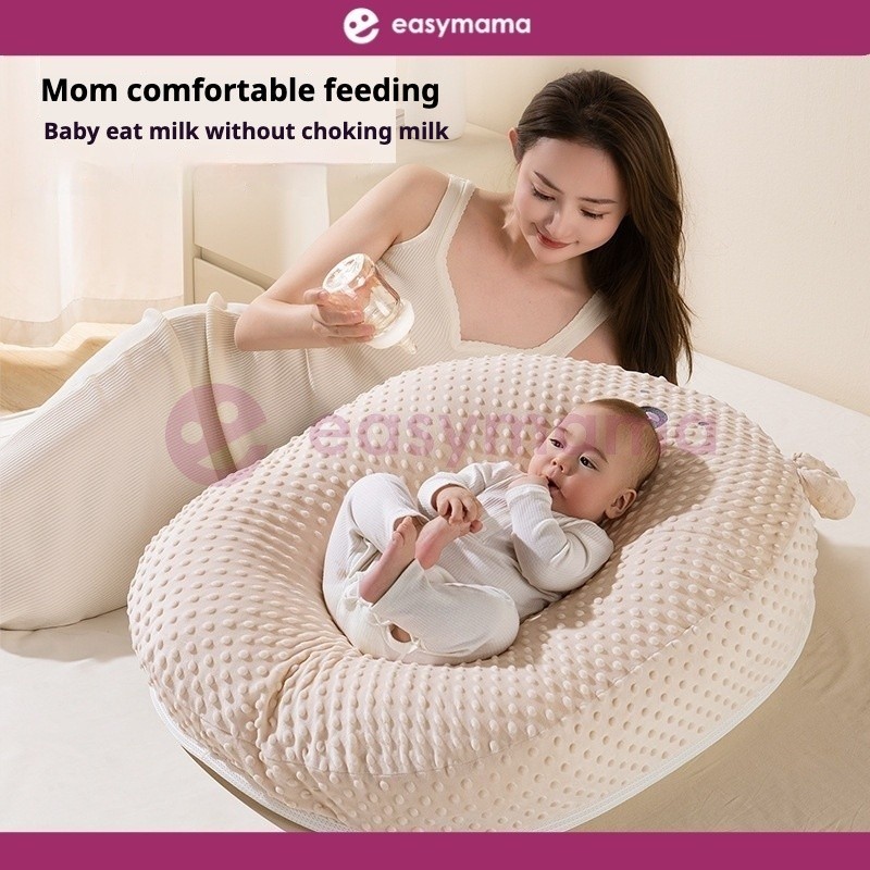 COD Easymama Baby Anti-Spitting Milk Slope Pillow Breastfeeding Double ...