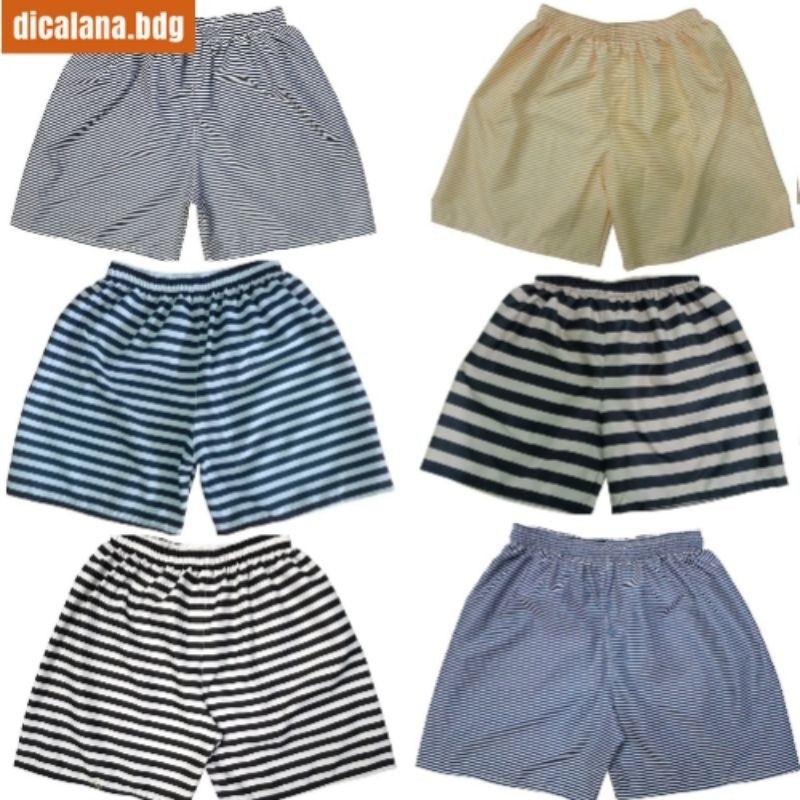 Premium Men's Women's Striped Short Boxer Basic Stripe Pants | Shopee ...
