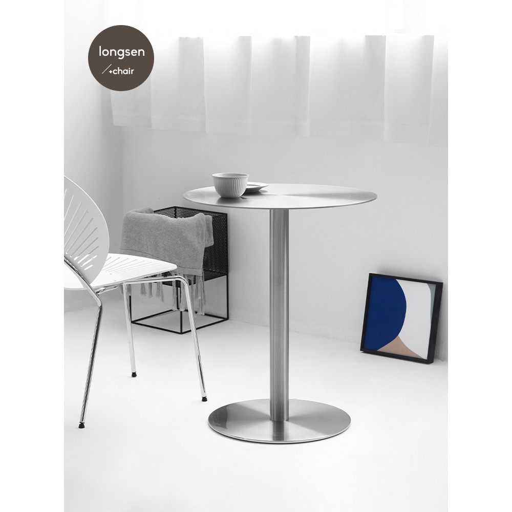 Nordic Light Luxury Outdoor Stainless Steel Table Industrial Style ...