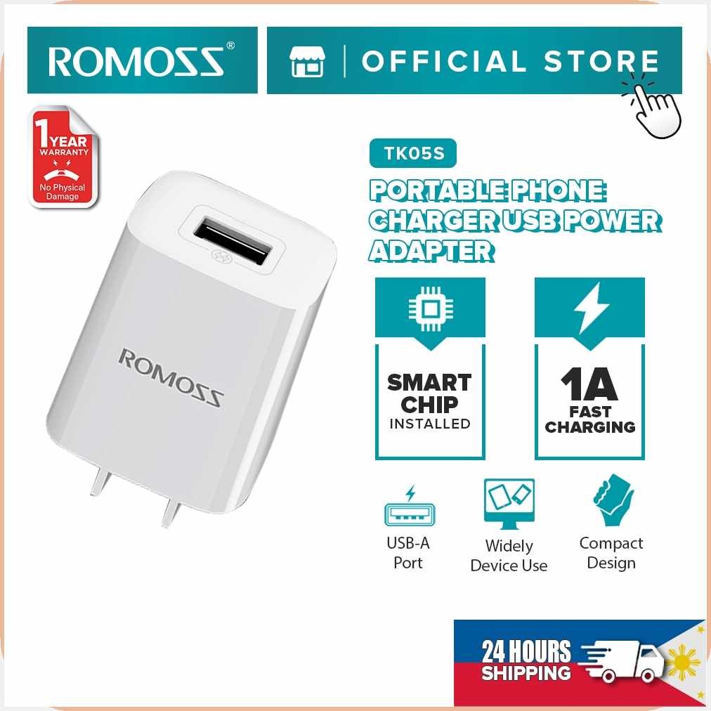 Romoss;GI;TK05S:DD_5Watts:Da_Mobile:np_Travel:Zn_Charger:Fy_USB:Xp_Power:MJ_Adapter Compact and ...