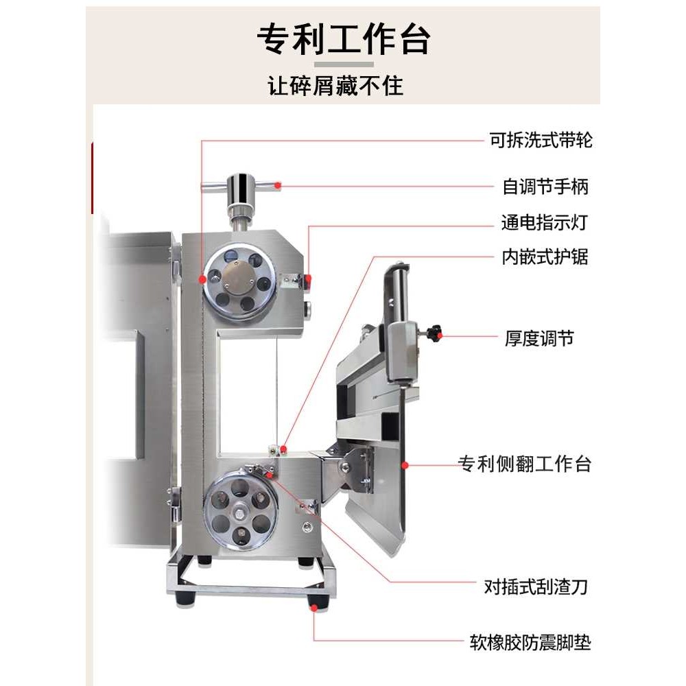 Commercial Bone Saw Machine for Cutting Meat, Steak Bones, Frozen Meat ...