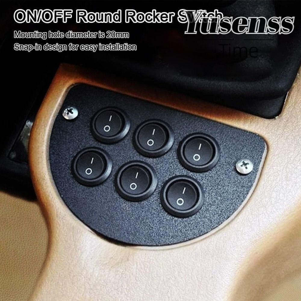 YUSENSS Circular Switch, 12V 24V Mini ON/ Switch, Push Button Switch 2 ...