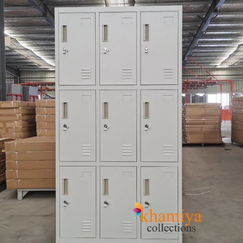 9 DOOR Steel Locker, School Metal Locker, Gym Cabinet, Storage ...