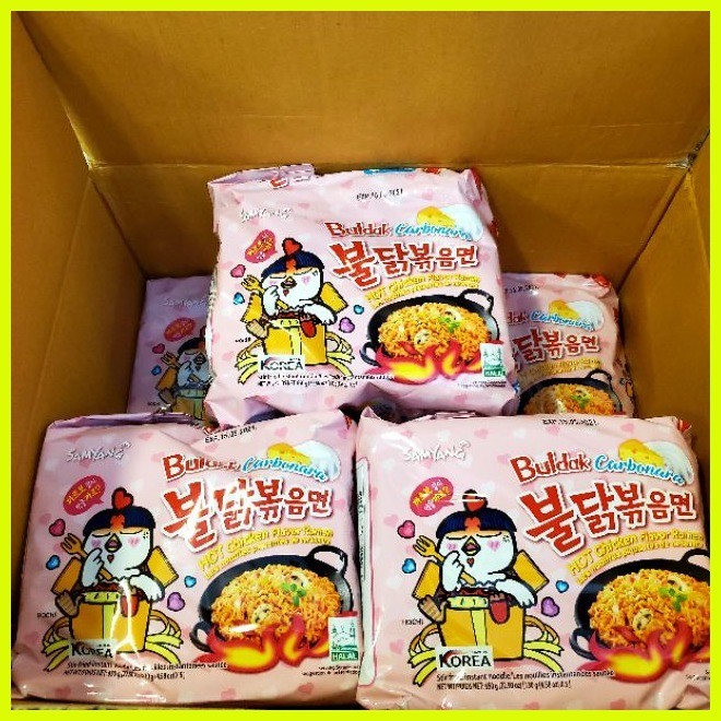 ♞samyang Carbo Fire Noodle Buldak Hot Chicken Carbonara Flavor Ramen