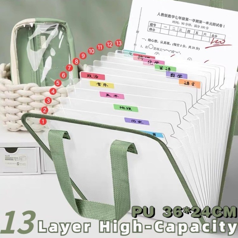 PVC Document Organizer Envelope Organizer with handle Expanding File ...