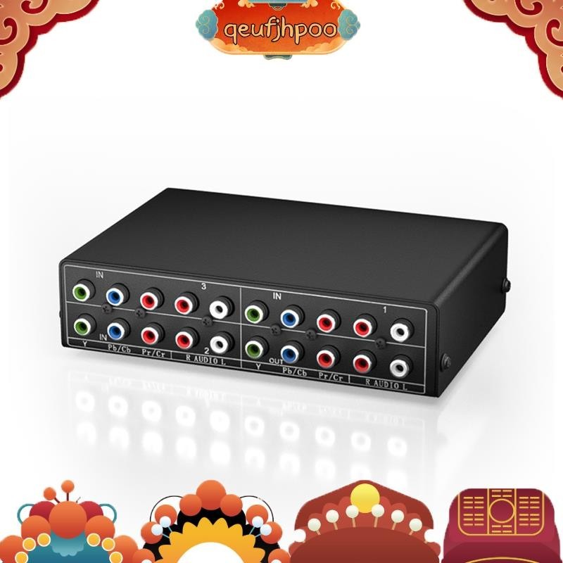 3-Way RGB Component AV Switch Video Audio Selector 3 in 1 Output Ypbpr ...