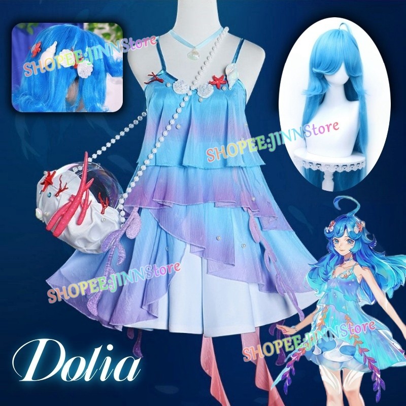 - JINN - Mermaids Dolia Cosplay Game HONOR OF KINGS Cosplay Costume Wig ...
