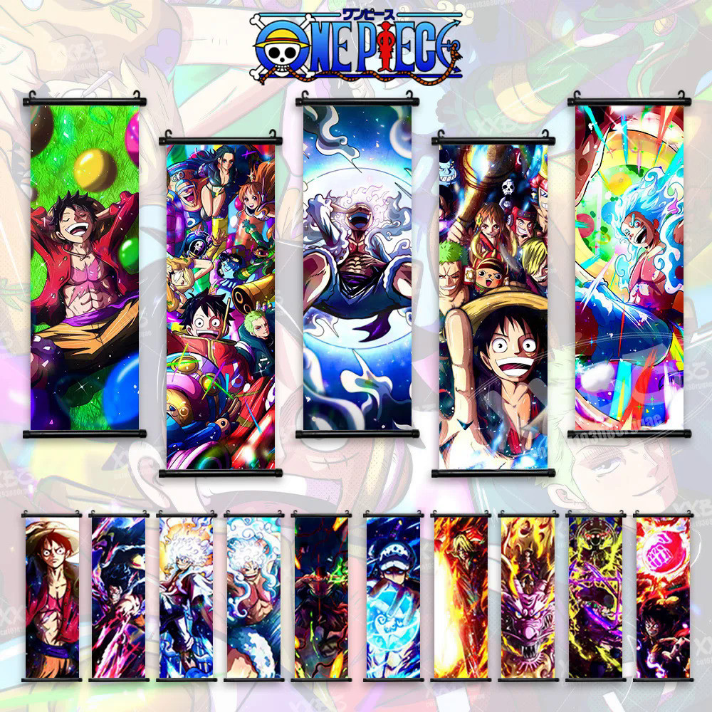 One Piece Anime Scroll Pictures Shanks Home Decoration Cartoon Wall Art ...