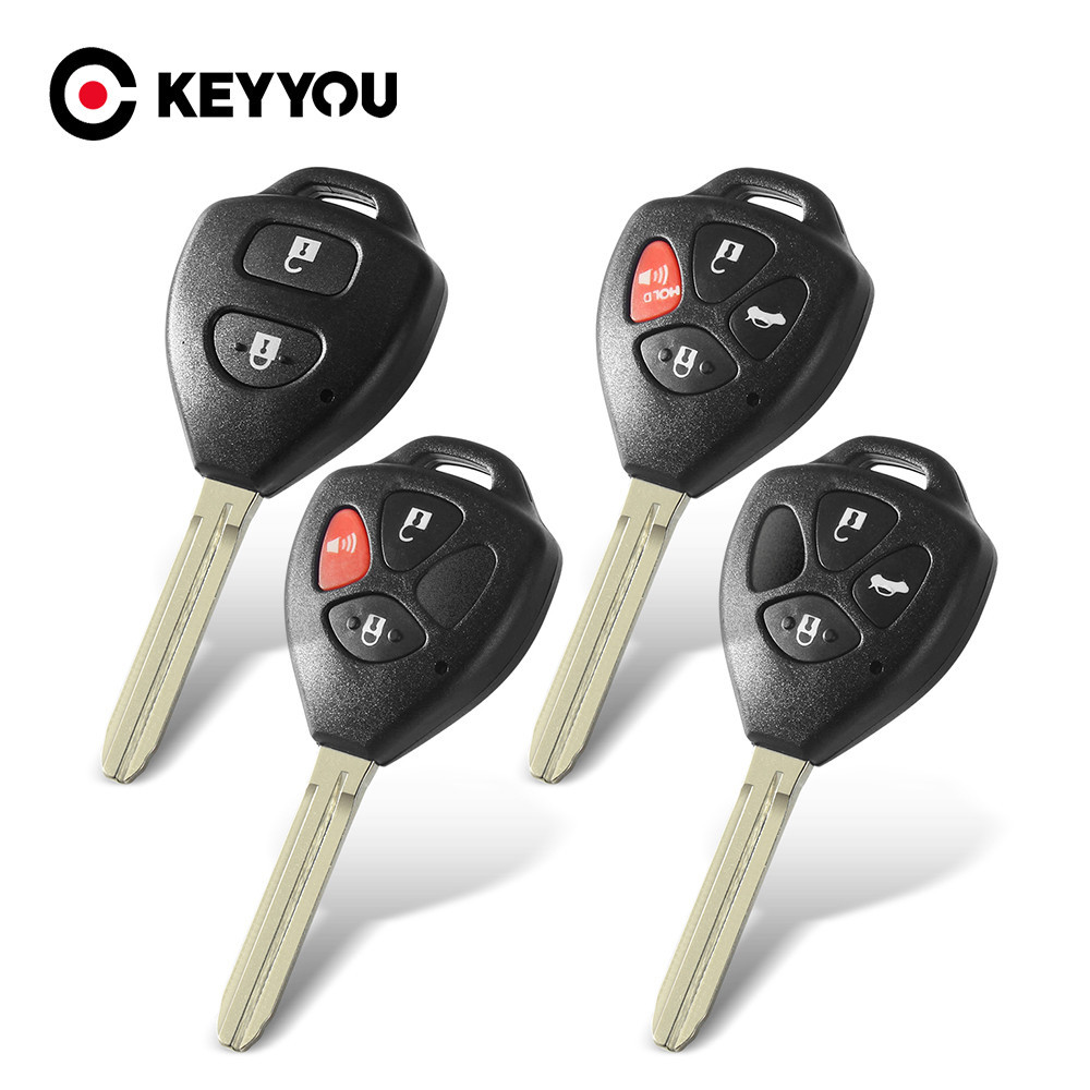 Remote Car Key Shell Case 2/3/4 Buttons For Toyota Vios gen 2 Fortuner ...