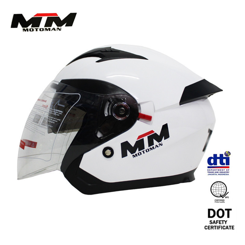 MTM 768 MOTOMAN Half Face Motorcycle Helmet dual visor Helmet for men ...