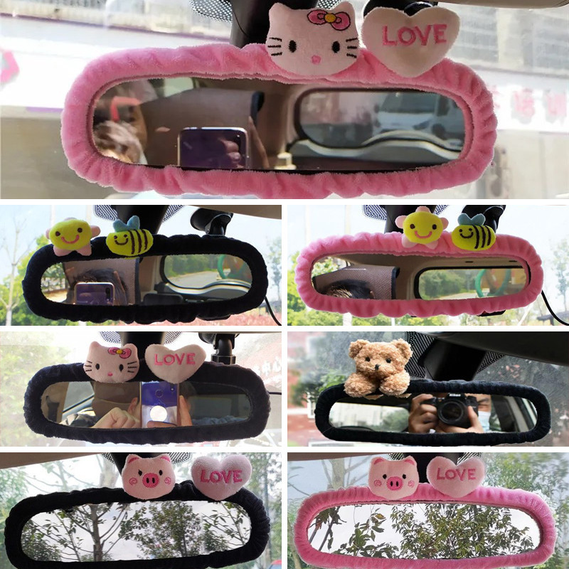 Car Rearview Mirror Cover Kawaii Lovely Creative Cartoon Character ...