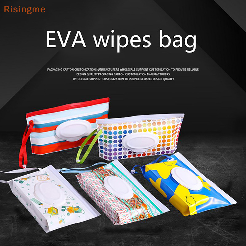 [Risingme] Baby Wet Wipe Pouch Portable Wipes Holder Case Flip Cover ...