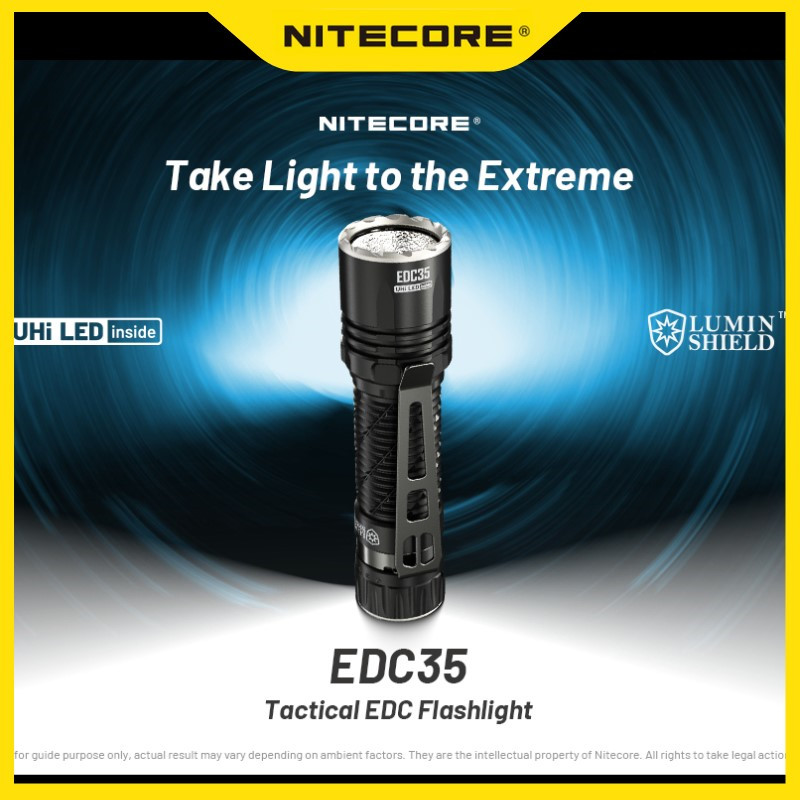 Nitecore EDC35 5000 Lumen EDC Flashlight, USB-C Rechargeable, High Power Super Bright Sticker ...