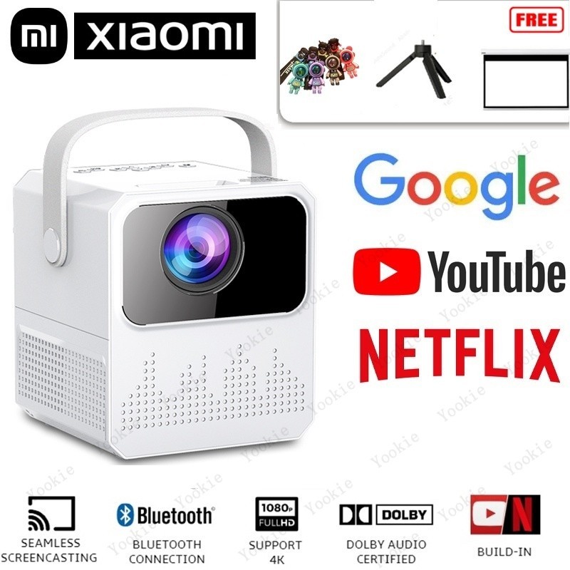 NEW MODEL 2024 Xiaomi Mini Projector Home Theater Android Smart TV ...