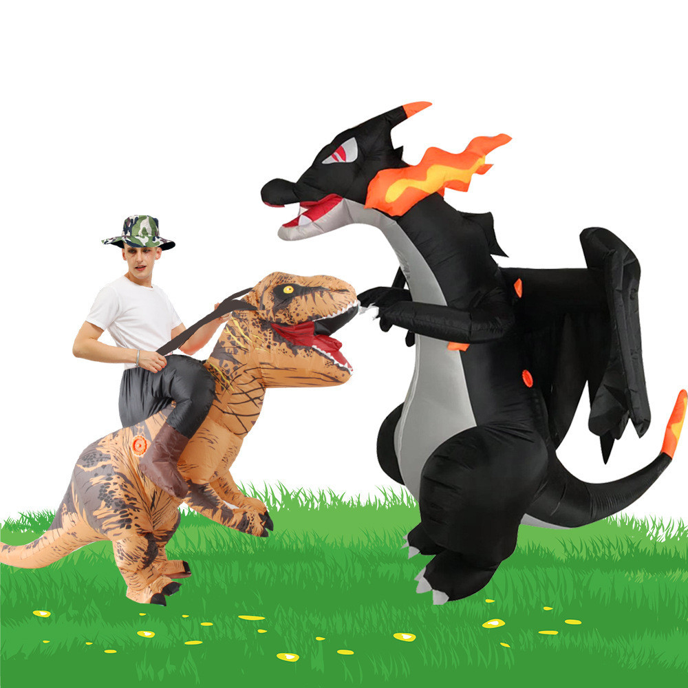 Christmas Dinosaur Inflatable Costume Boys Girl Party Cosplay Costume ...