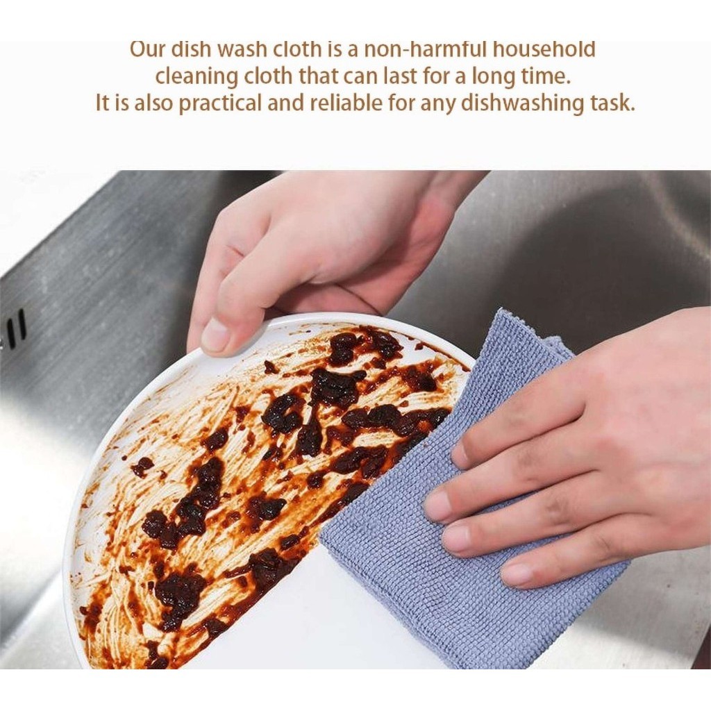 Removable Dishcloth Reusable Absorbent Microfiber Kitchen Dishcloth ...