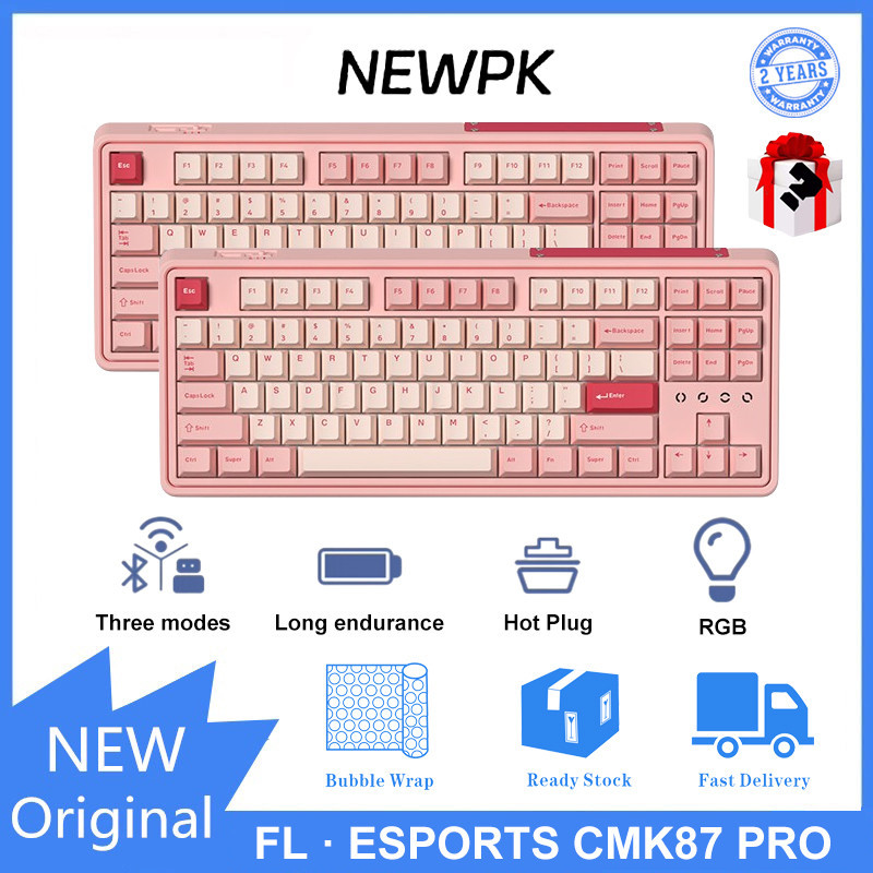 FL · ESPORTS CMK87 PRO Wireless Three Mode Hot Plug Mechanical Keyboard ...
