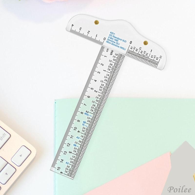 [ Clear Acrylic T Square Ruler 6" Measuring Ruler for Crafting ...